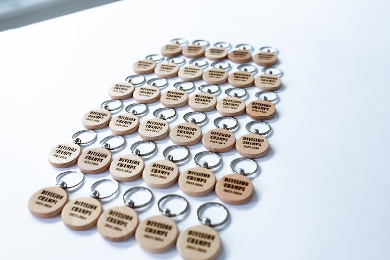 Sports Team Keychains, Laser Engraved Personalized Team Logo, Team Gift ...