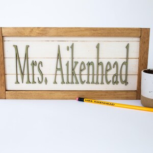 Teacher Name Sign, 3D Classroom Name Sign, Teacher Desk Sign, End of ...
