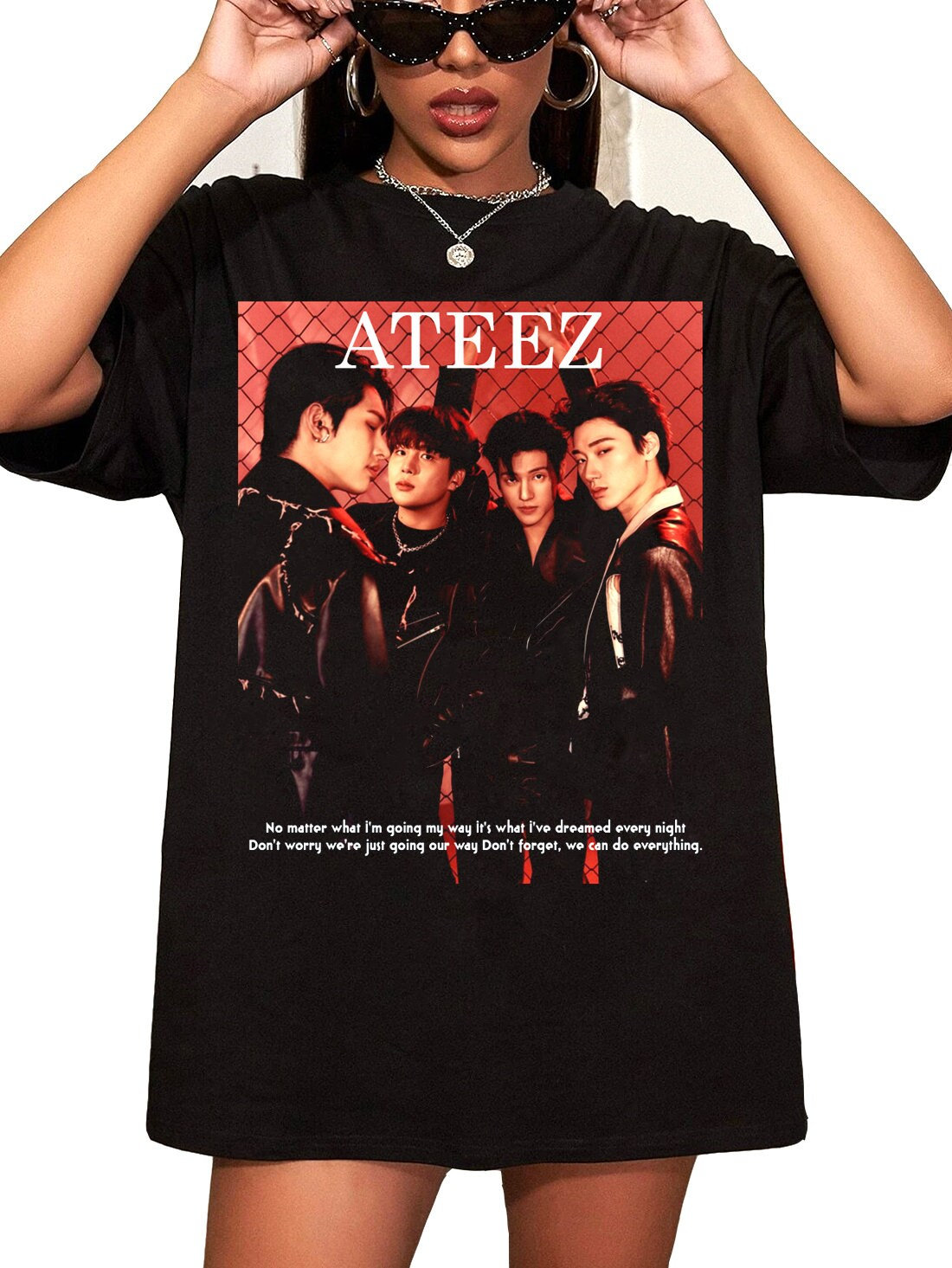 ATEEZ Ateez The Fellowship Tour 2022 Kpop Inspired Merch Graphic Shirt
