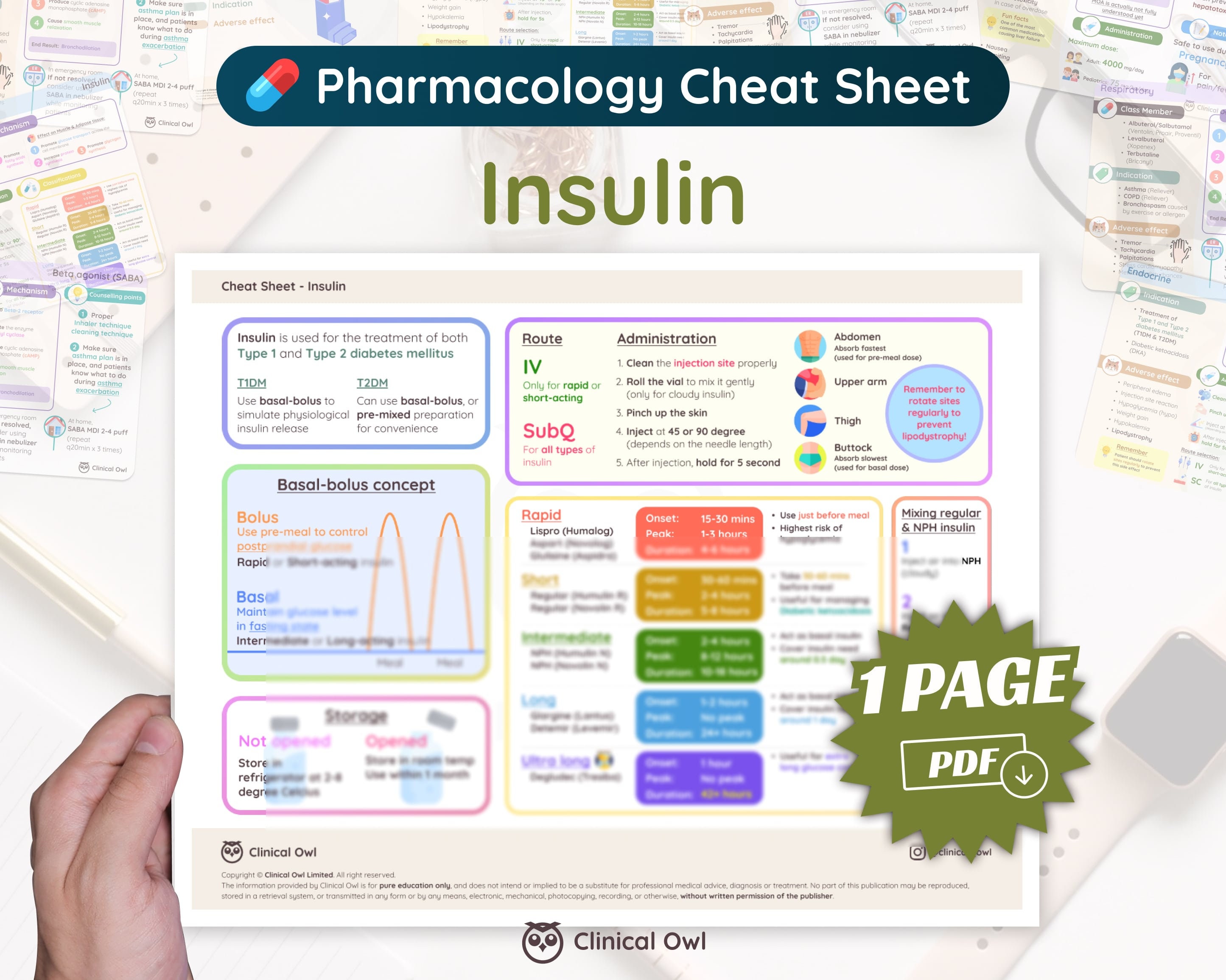 Insulin | Cheat Sheet | Pharmacology | Nursing, Medical, Pharmacy ...