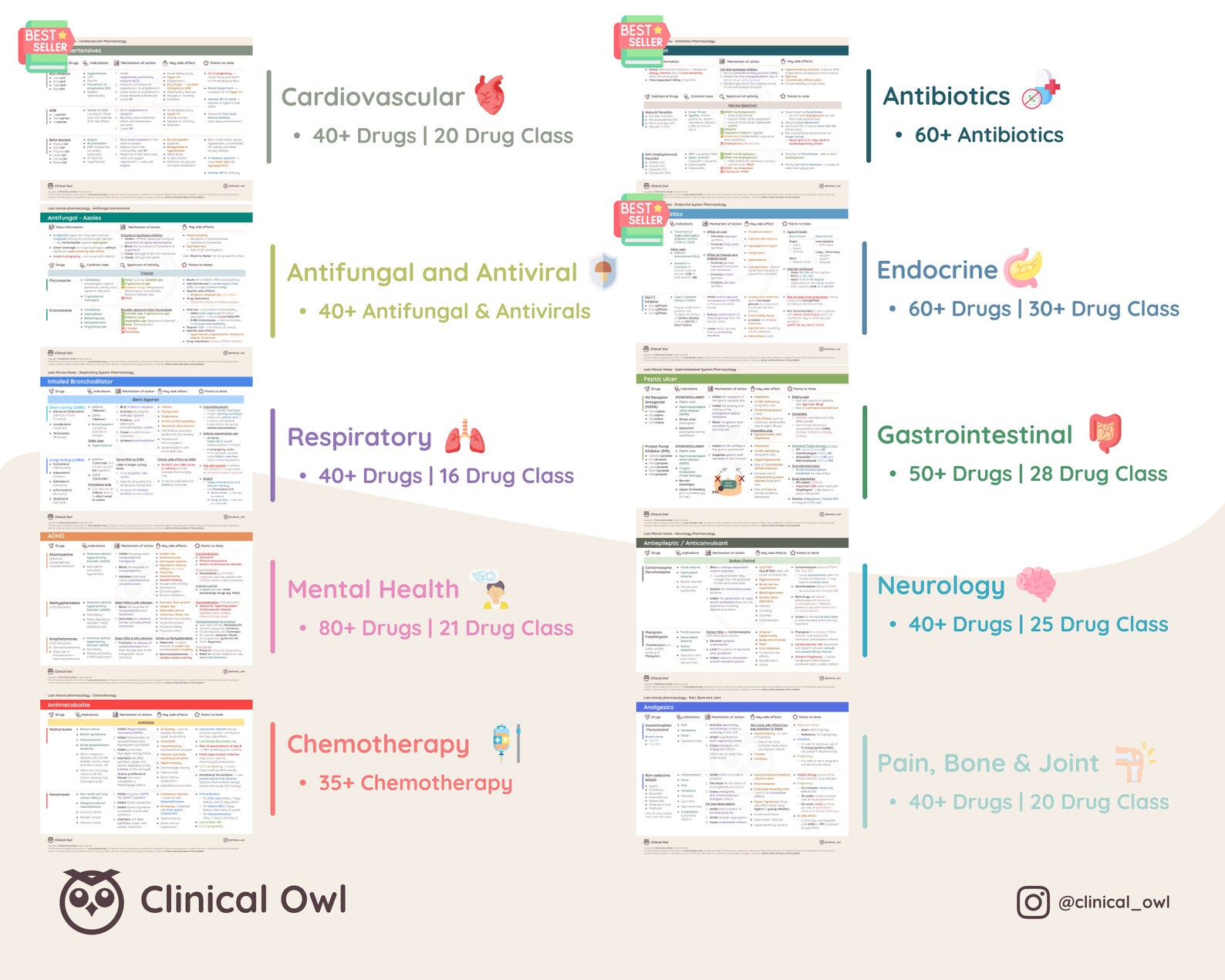 Complete Pharmacology Bundle® 120 Pages PRINTED & SHIPPED - Etsy