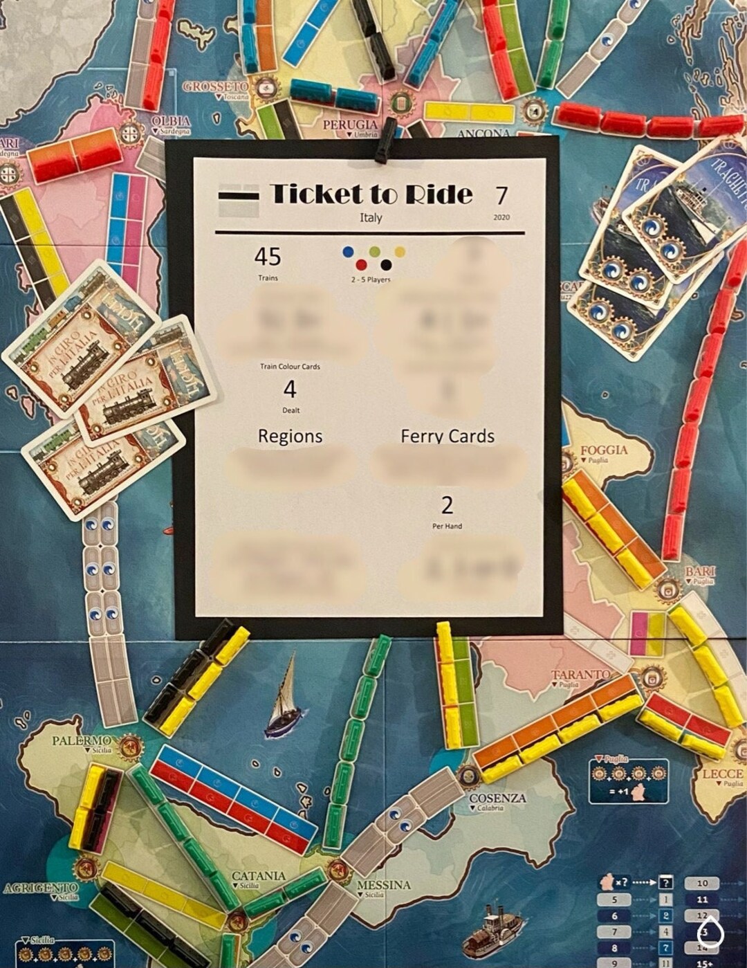 Ticket to Ride - [7b] Italy || Summary Sheet - Etsy