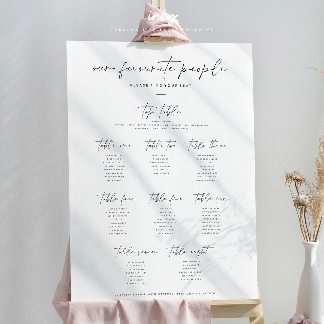 Welcome Signs and Table Plans, Seating Chats, Welcome to Our Wedding ...
