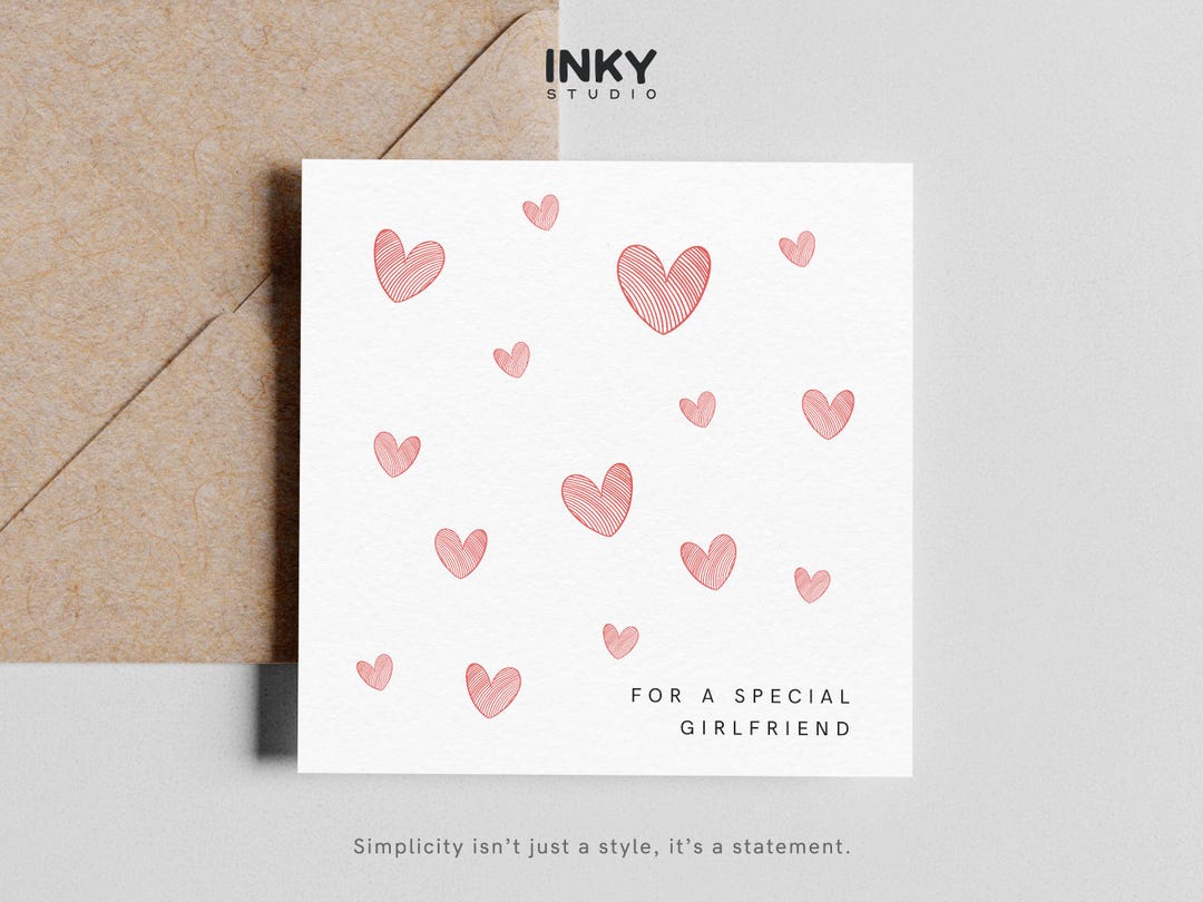 Personalized Girlfriend Card – Anniversary, Birthday Hearts Design - Etsy