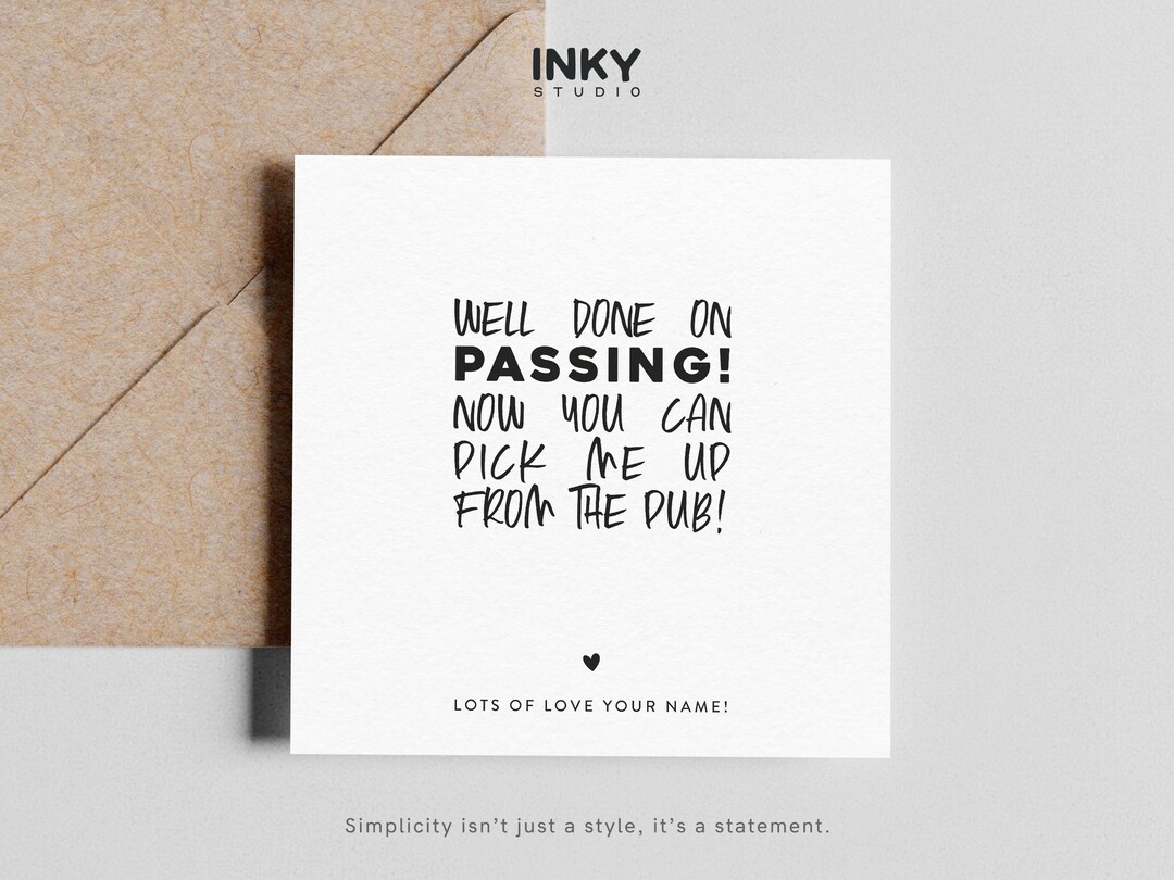 Well Done on Passing Card - Driving Test Card, Passed, Greeting Card ...