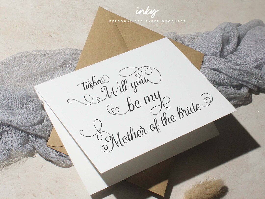 Will You Be My Mother of the Bride, Wedding Card, Proposal Card for ...