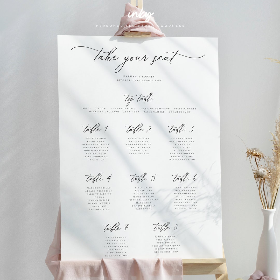 Welcome Signs and Table Plans, Seating Chats, Welcome to Our Wedding ...