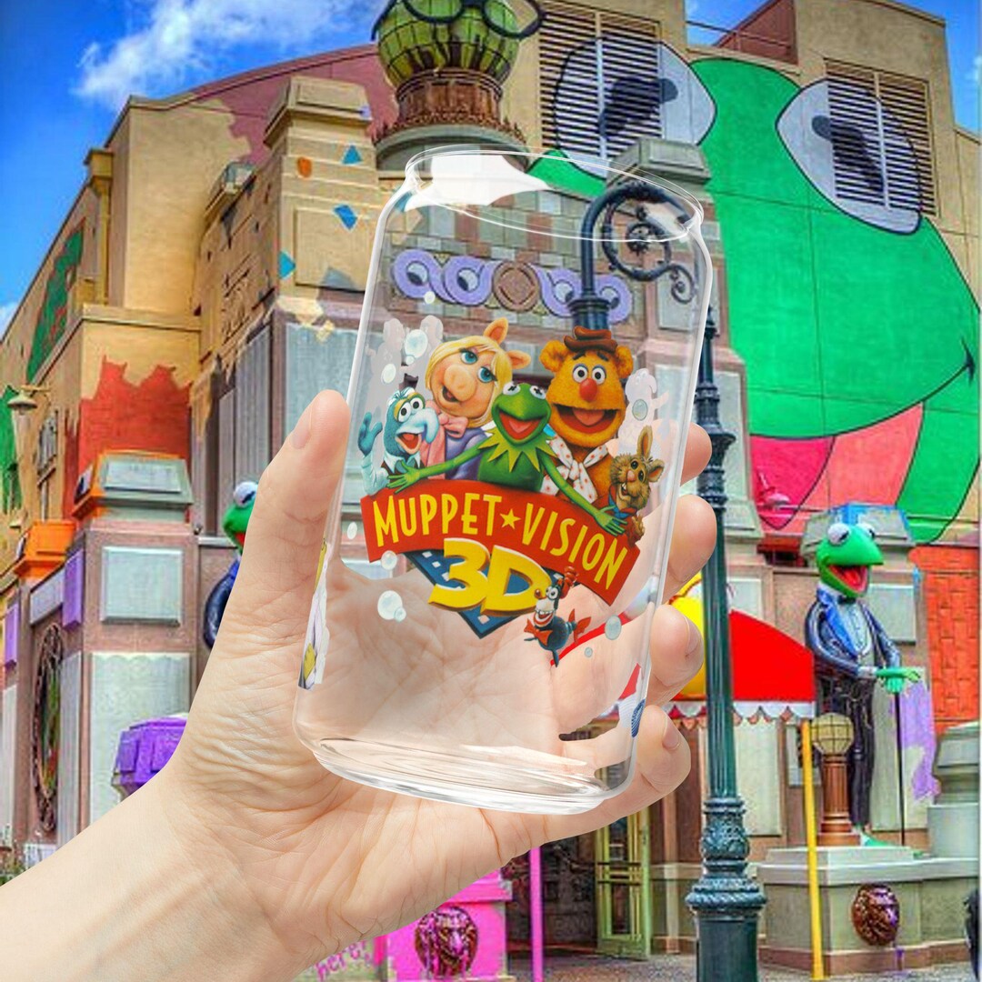 Muppetvision 3D Disney Sipper Glass, 16oz, Novelty Cup for Disney Fans ...