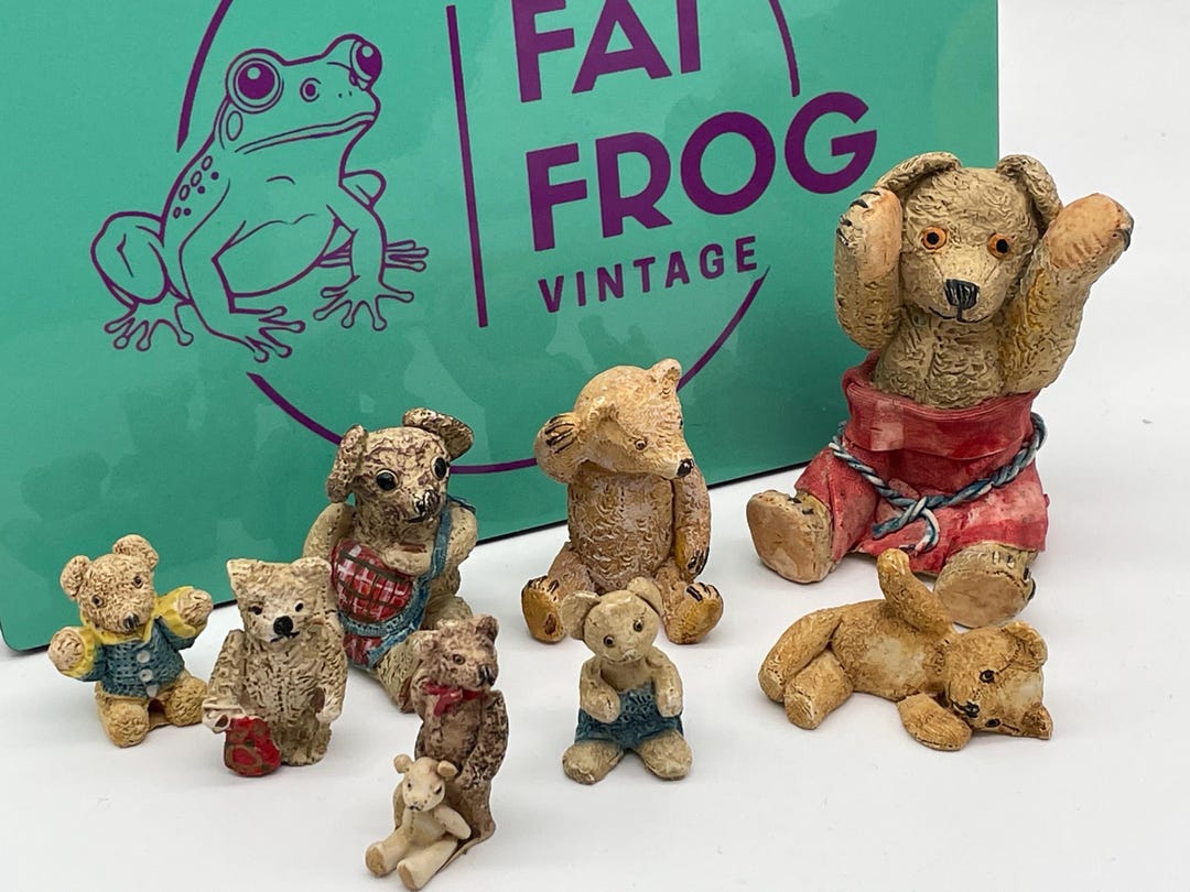 Vintage Colour Box Teddy Bears. Miniatures. Peter Fagan. - Etsy UK