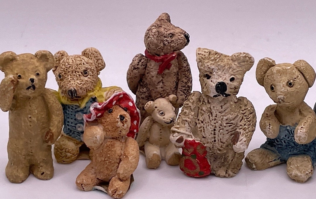 Vintage Colour Box Teddy Bear Miniatures by Peter Fagan. Dolls House ...
