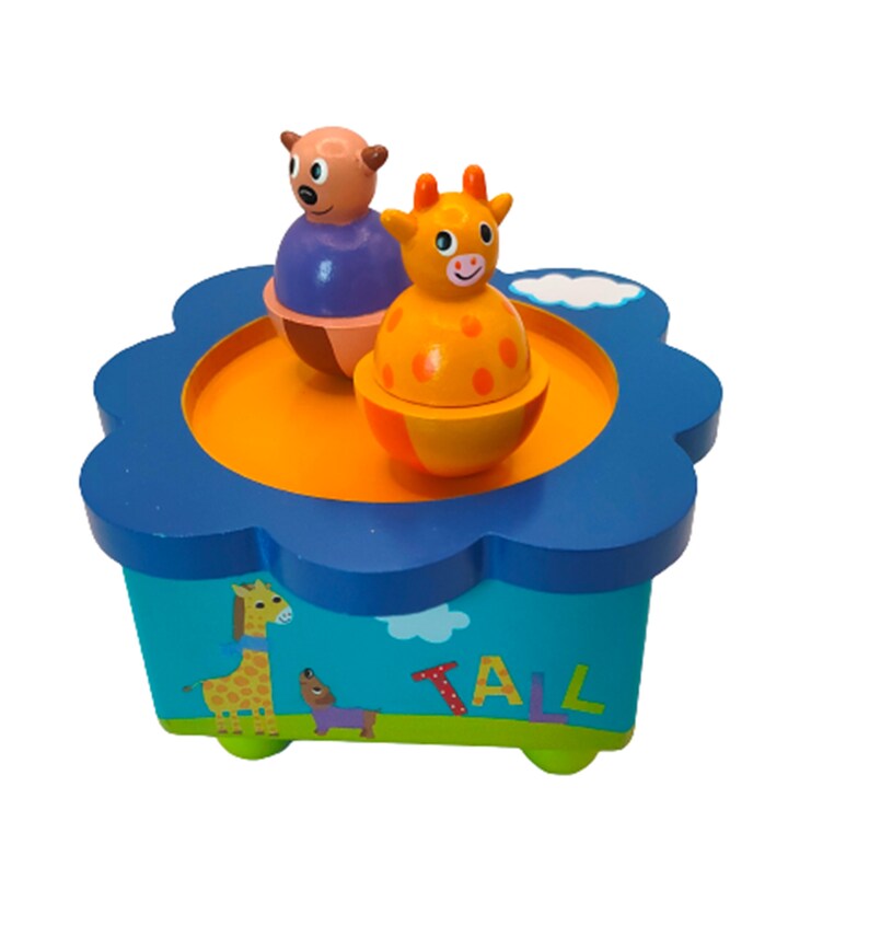 Rotate Carousel Animals Merry-go-round Wind-up Mechanical Music Box ...