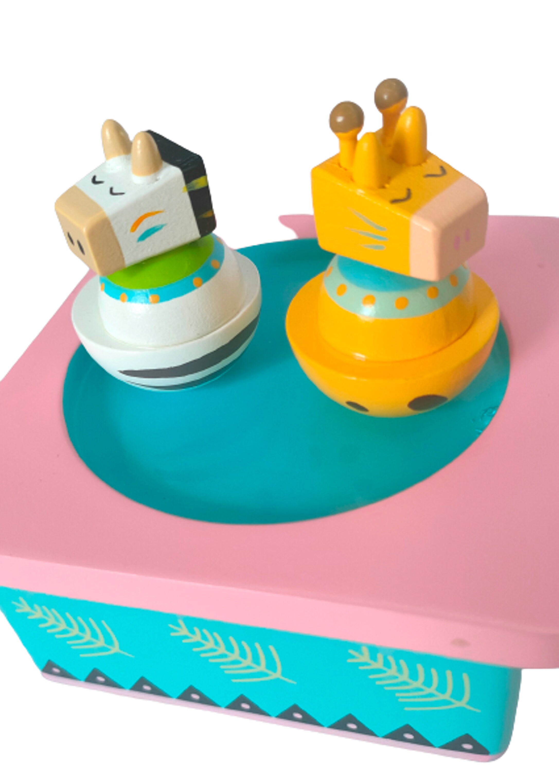 Rotate Carousel Animals Merry-go-round Wind-up Mechanical Music Box ...