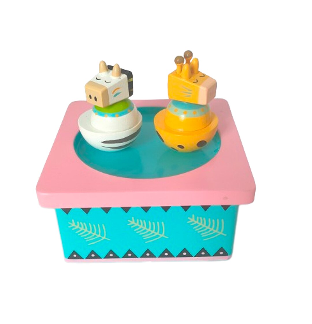 Rotate Carousel Animals Merry-go-round Wind-up Mechanical Music Box ...