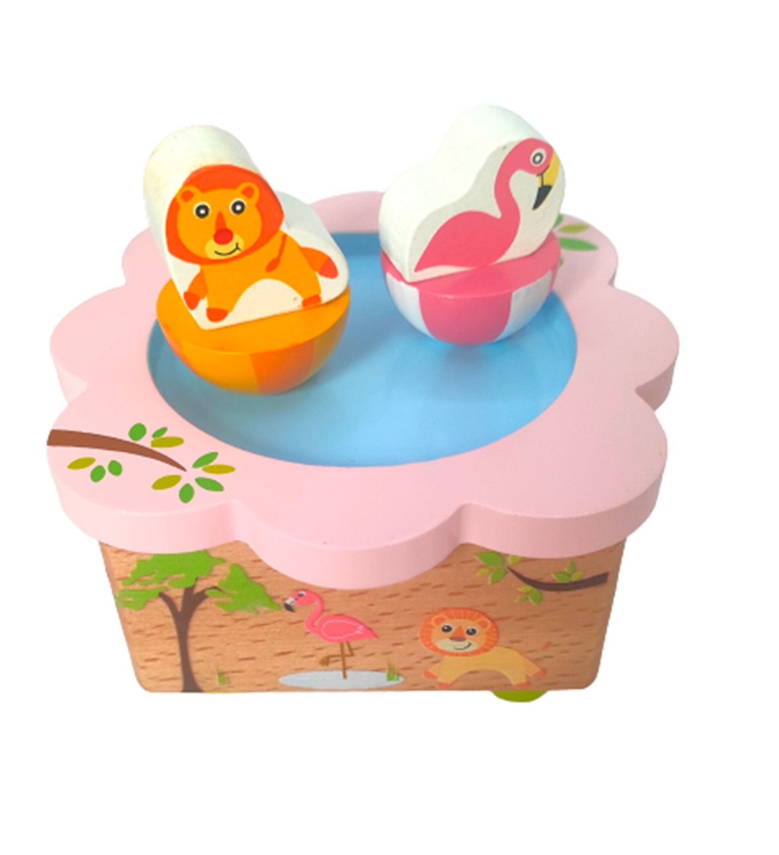 Rotate Carousel Animals Merry-go-round Wind-up Mechanical Music Box ...