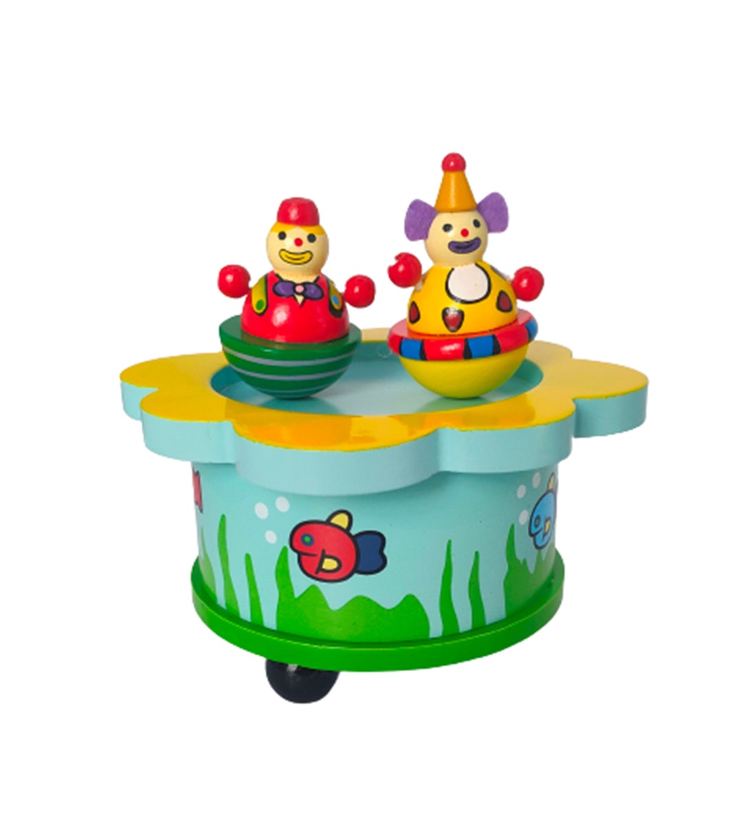 Rotate Carousel Animals Merry-go-round Wind-up Mechanical Music Box ...