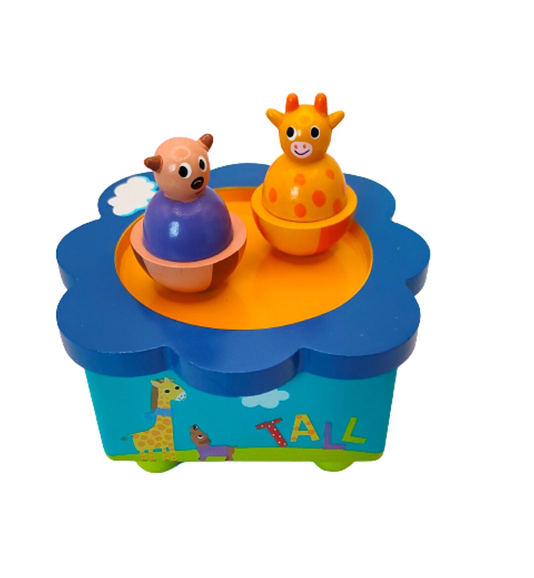 Rotate Carousel Animals Merry-go-round Wind-up Mechanical Music Box ...