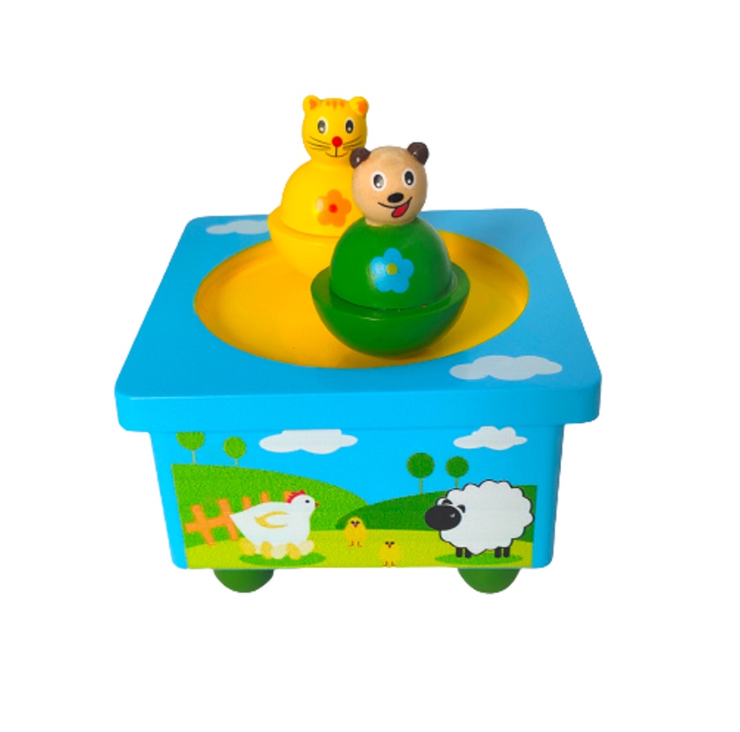 Rotate Carousel Animals Merry-go-round Wind-up Mechanical Music Box ...