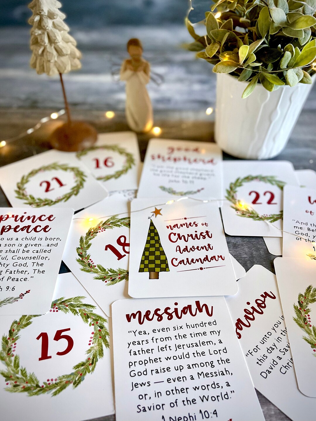 Names of Christ Advent Calendar Cards: Book of Mormon & KJV Bible - Etsy