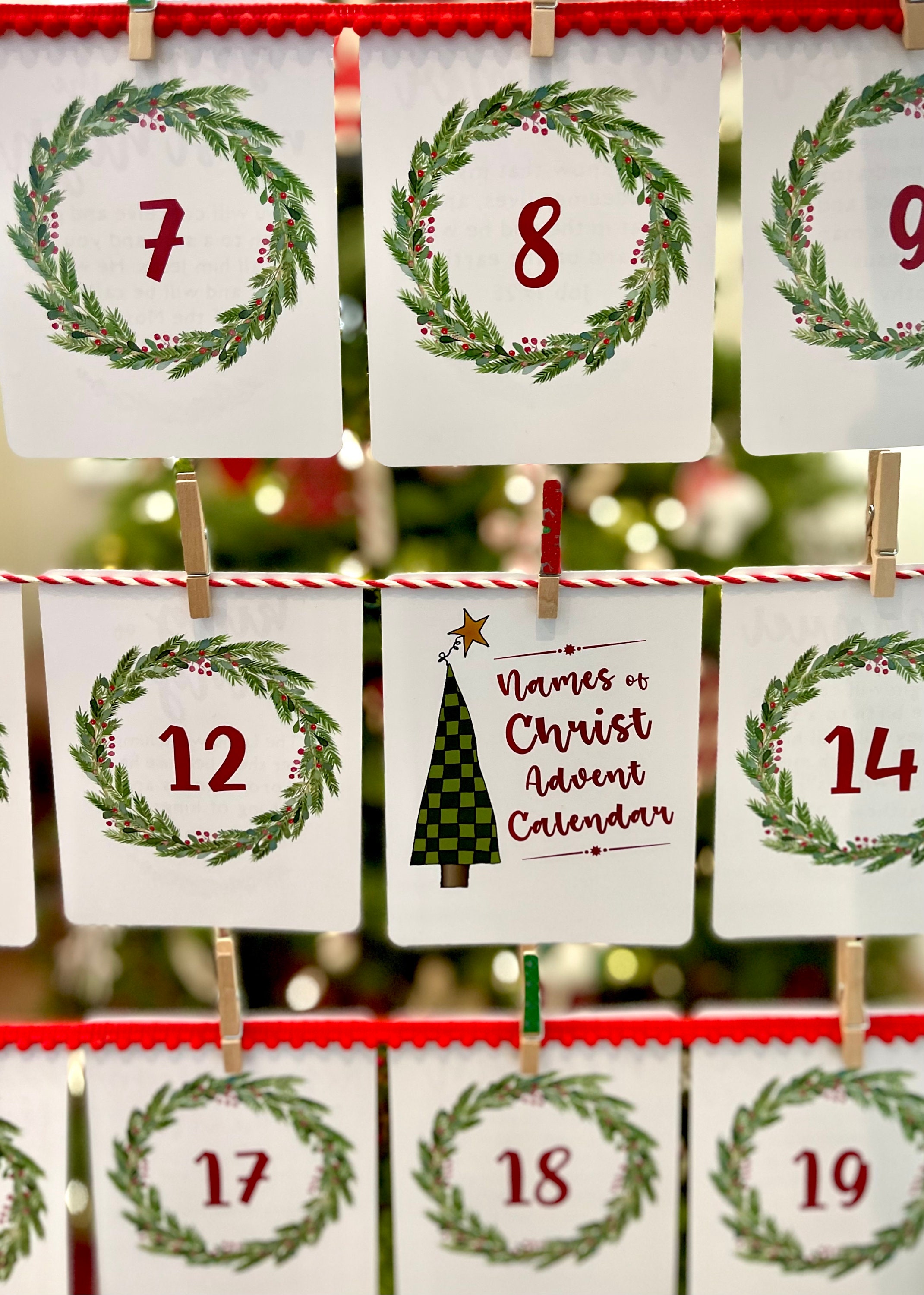 NIV Bible Names of Jesus Christ Advent Calendar set of 26 Cards With ...