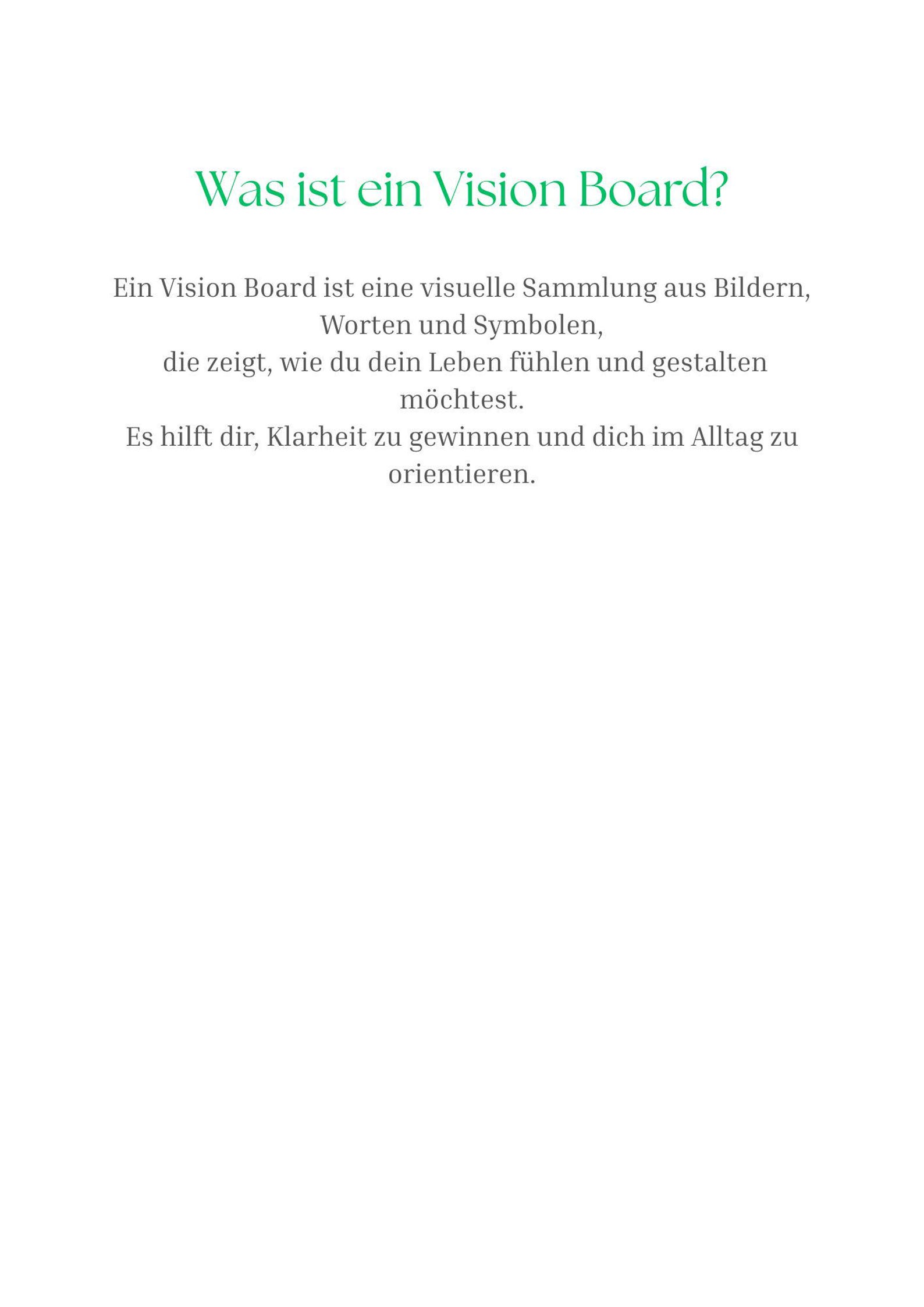 Vision Board Workbook | Digital Download | Vision Board Template for ...