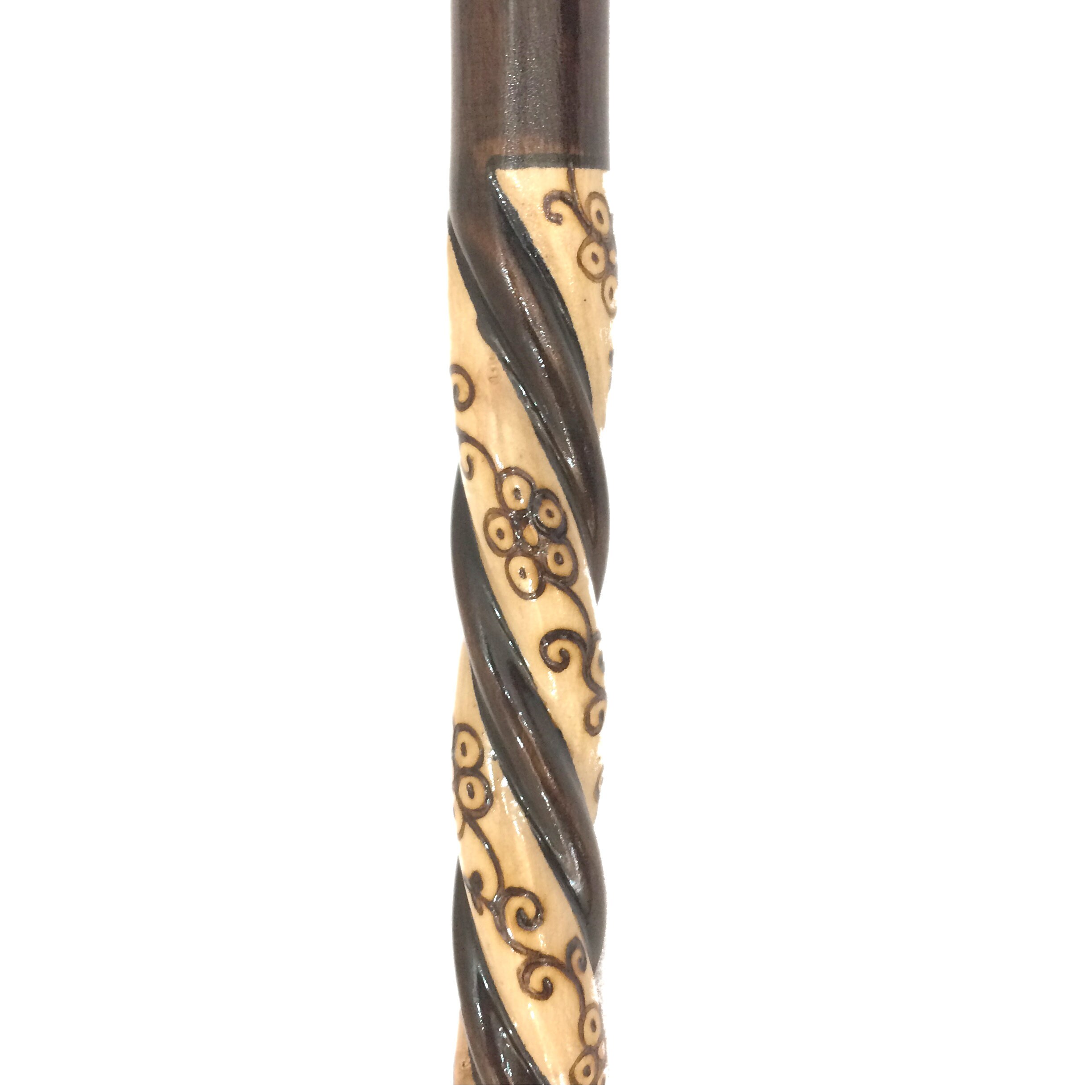 Wooden Walking Cane Flower Pattern - Etsy