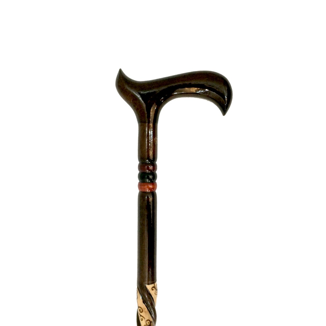 Wooden Walking Cane Flower Pattern - Etsy