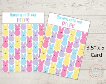 Printable Mini Cookie Card 3.5 X 5 Happy Easter - Etsy