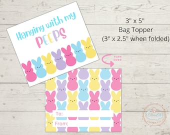 Peeps Cookie Card Printable Treats for My Peeps Gift Card - Etsy