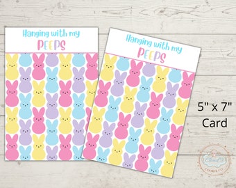 Peeps Cookie Card Printable Treats for My Peeps Gift Card - Etsy