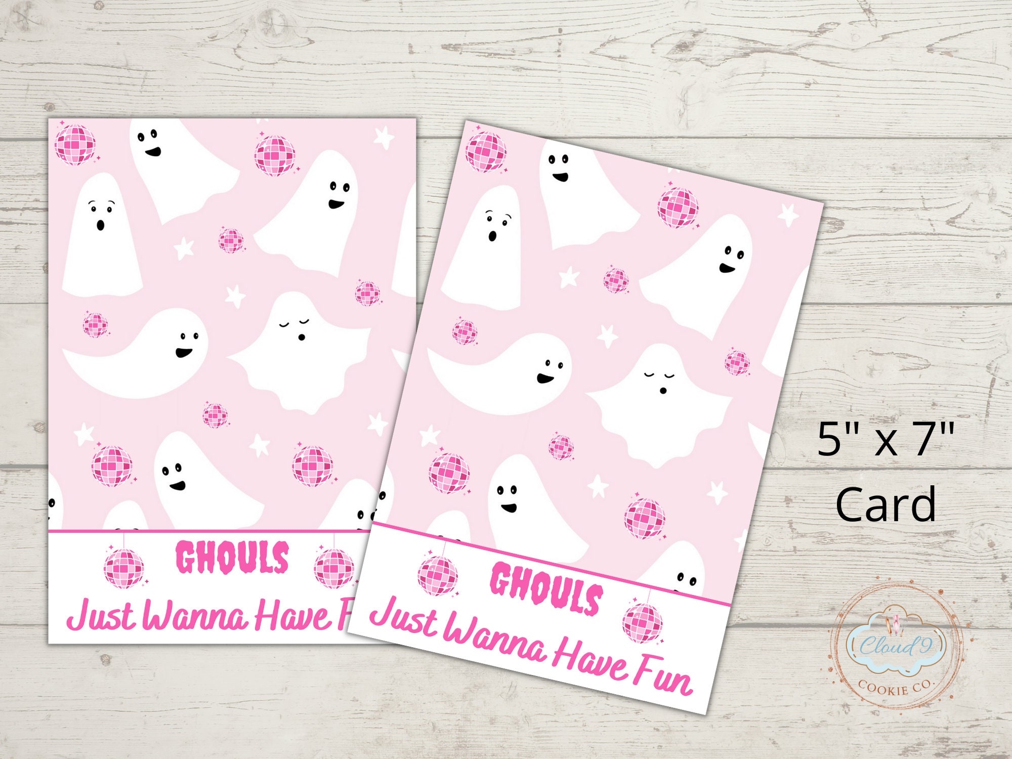 Printable Halloween Cookie Card, Ghouls Just Wanna Have Fun Cookie Card ...