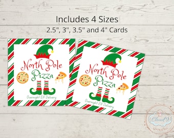 Printable North Pole Cookie Shop Label, Elf Cookie Tag, Mini Cookie Box ...