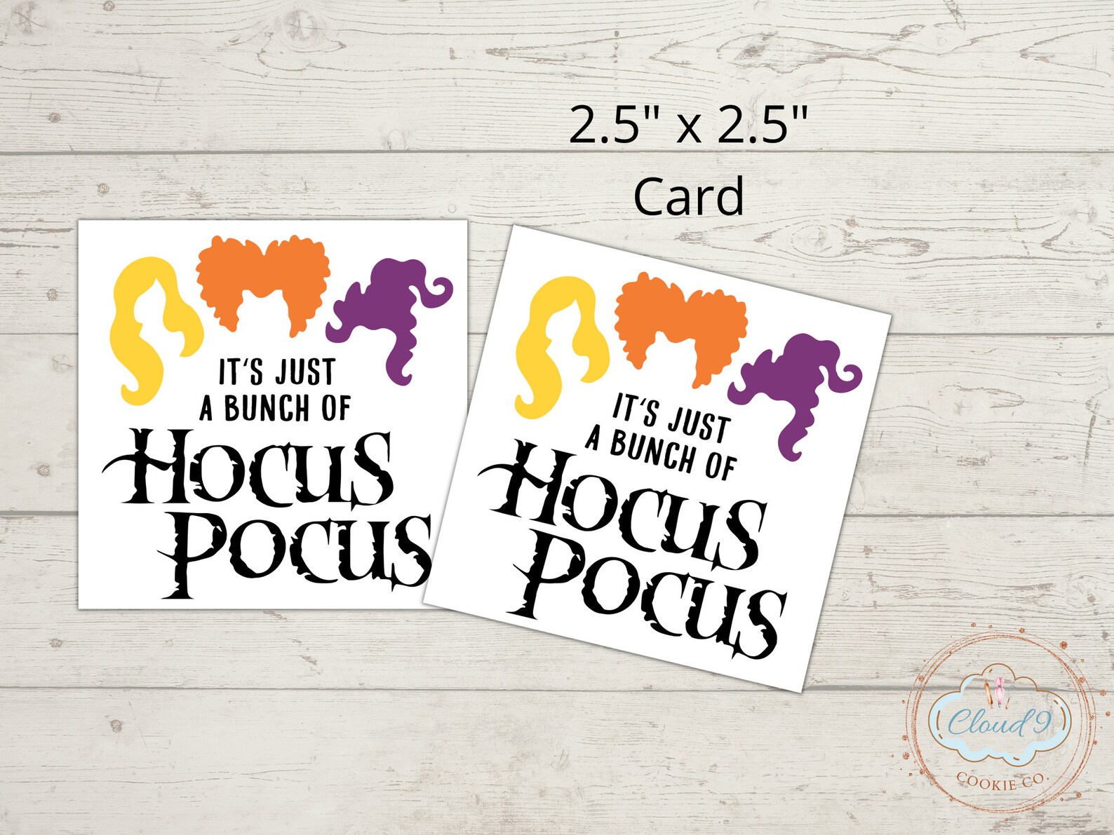 Printable Hocus Pocus Tag Halloween Cookie Card Sanderson - Etsy