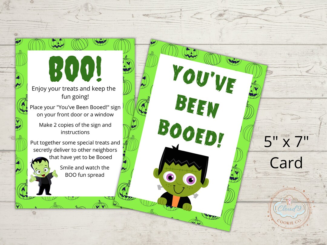 You've Been Booed Card, You've Been Booed Printable, Boo Card, Boo Your ...