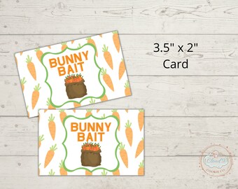 Printable Easter Tags, Easter Cookie Tags, Bunny Bait Tag, Square ...