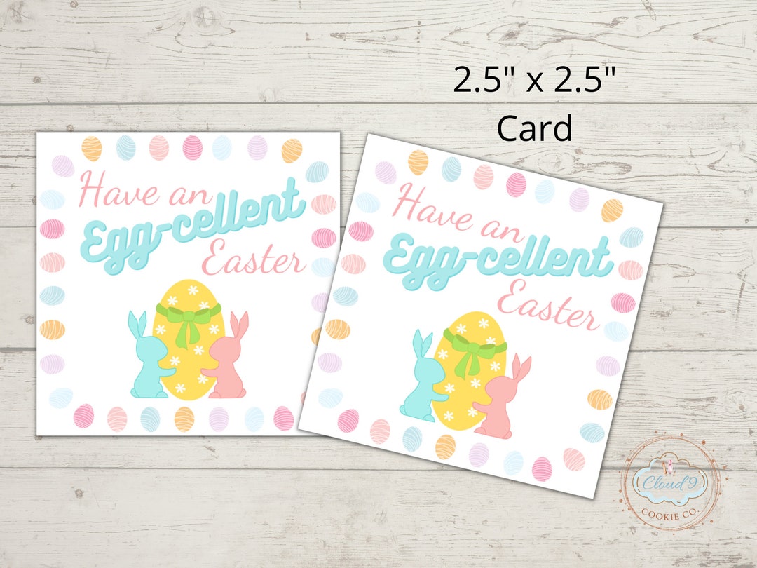 Easter Gift Tags, Cookie Tag, Printable Tag, Happy Easter Card, Easter ...