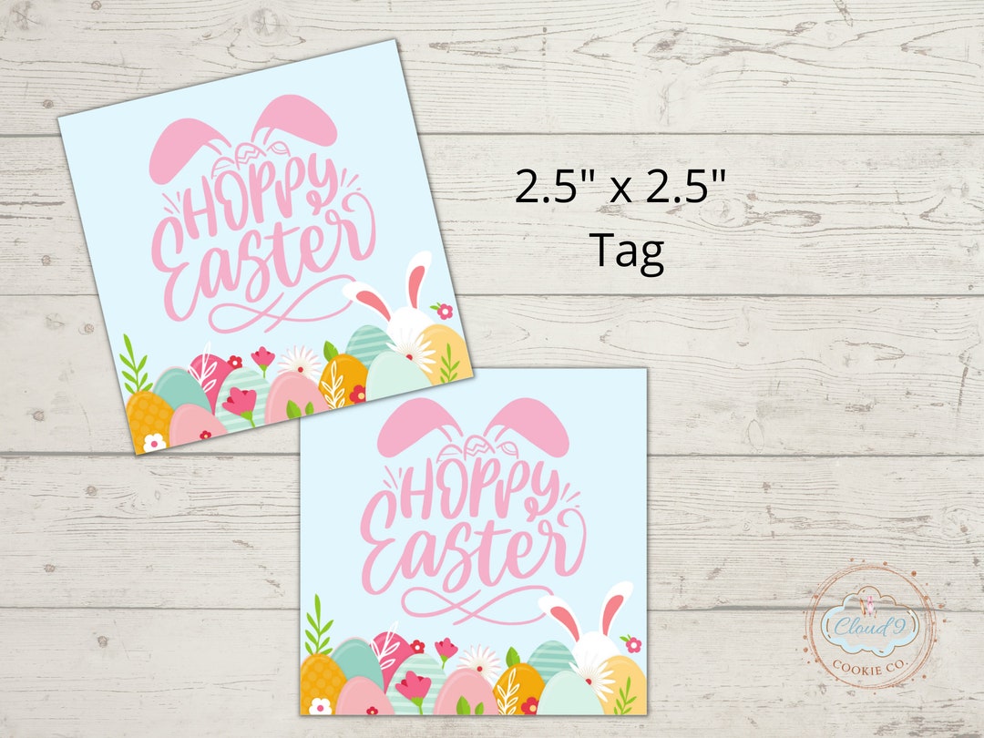 Easter Gift Tags, Cookie Tag, Printable Tag, Happy Easter Card, Easter ...