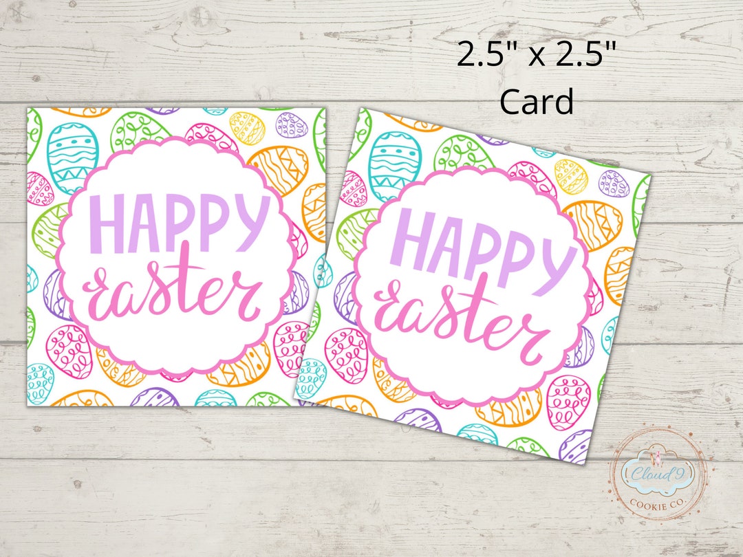 Easter Gift Tags, Cookie Tag, Printable Tag, Happy Easter Card, Easter ...