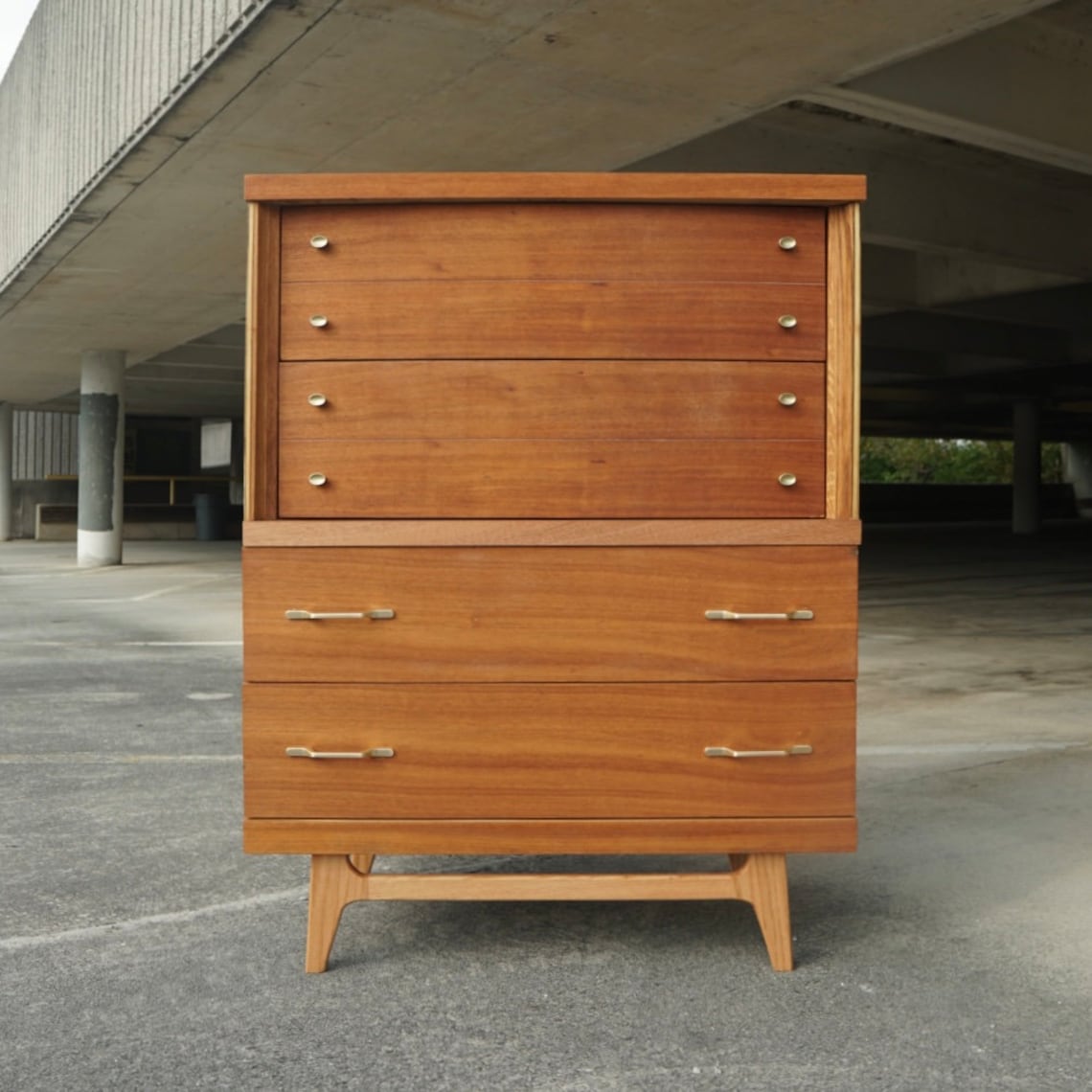 SOLD*** Refinished Mid Century Modern Tallboy Dresser (1960s) - Etsy