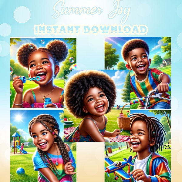 African American Children Clipart - Etsy