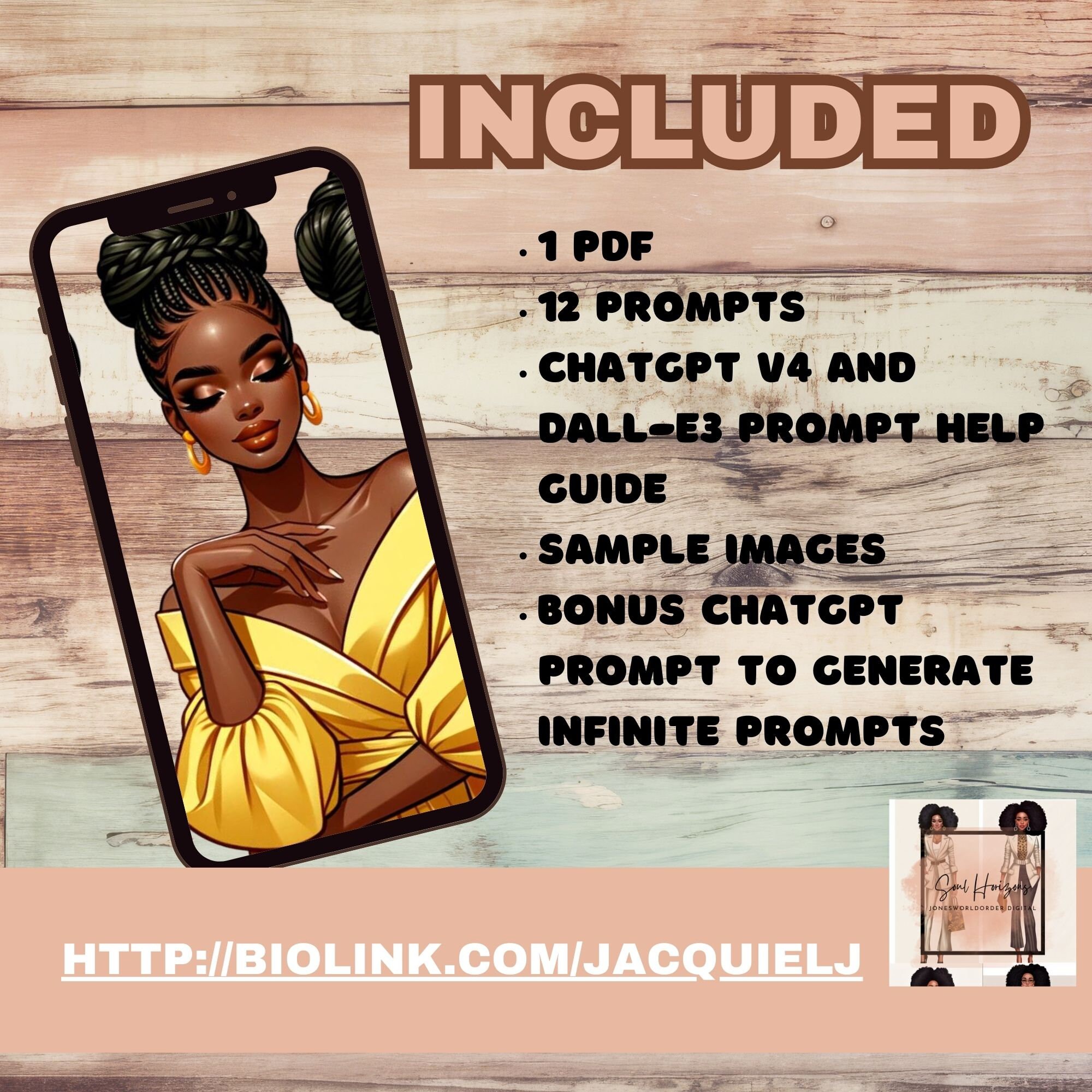 DALL-E 3 Prompt Guide, African American Woman With Braids, 12 Base ...