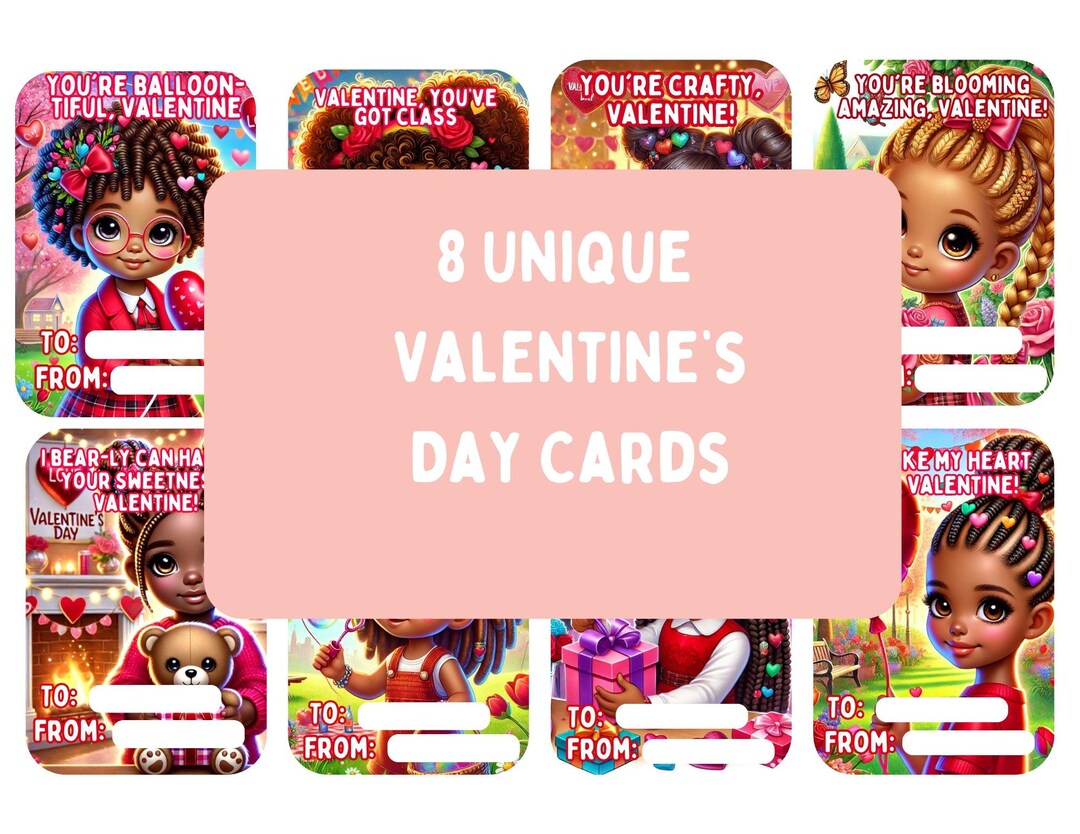 Black Girl Valentine's Day Cards, African American Valentines ...