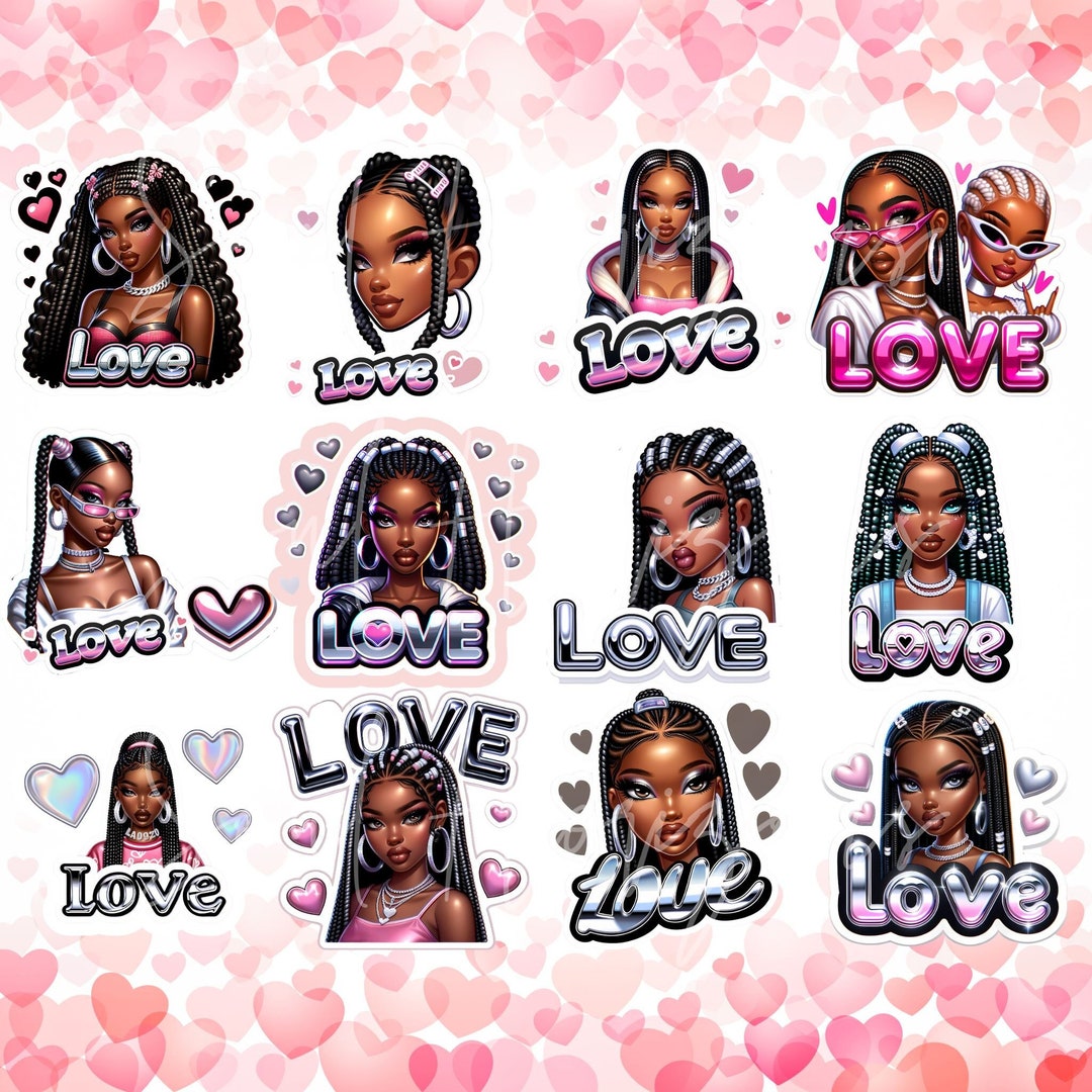 Love on Top Sticker Set | Valentine Sticker Instant Download | PNG ...