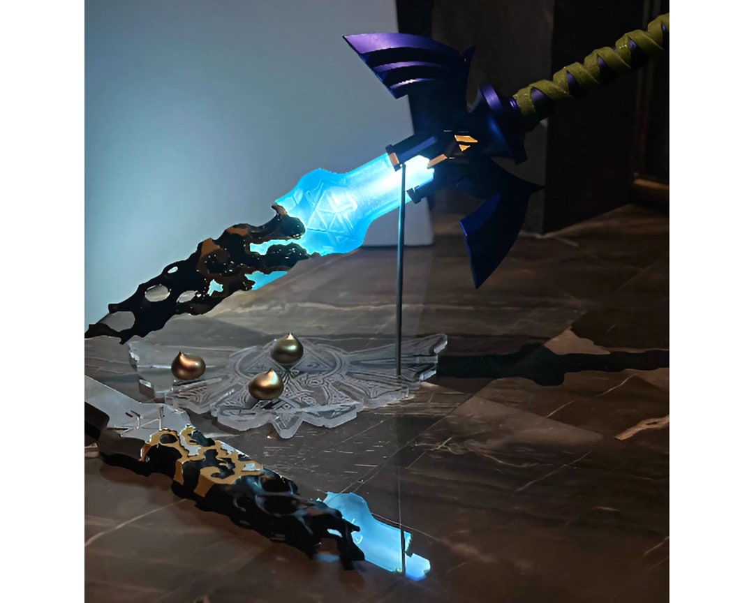 The Legend Of Zelda Master Sword 3d Printed Light Up Corrupted Master