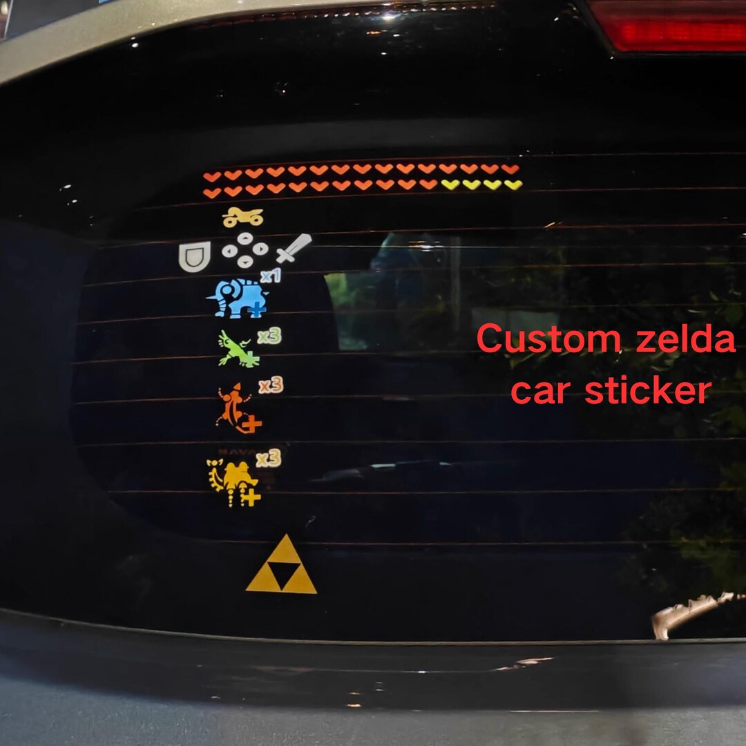 The Legend of Zelda Tears of the Kingdom Car Sticker, Zelda Hyrule Car ...