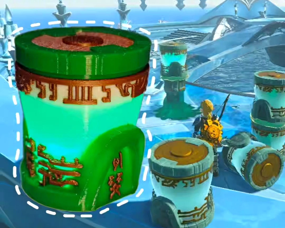 The Legent of Zelda Zonai Energy Cell Pendant, 3D Printed Luminous ...