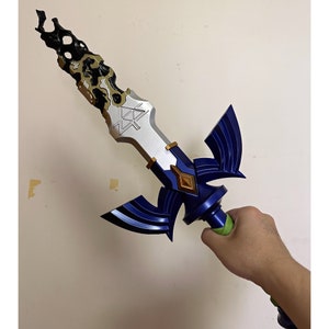 The Legend of Zelda Master Sword, 3D Printed Light up Corrupted Master ...