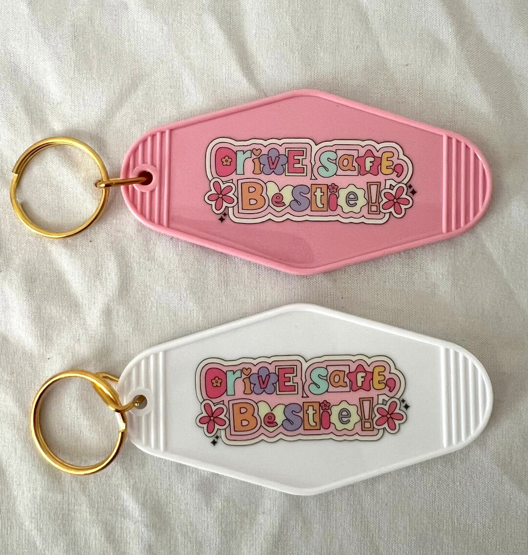 Drive Safe Bestie Motel Keychain - Car Keys,backpack Accesories - Etsy