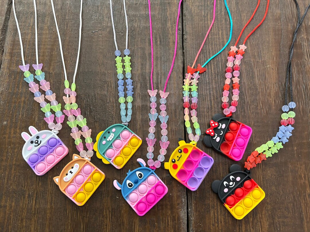 POPIT NECKLACE Pop It Gift for Kids Kids Fidget Necklace - Etsy