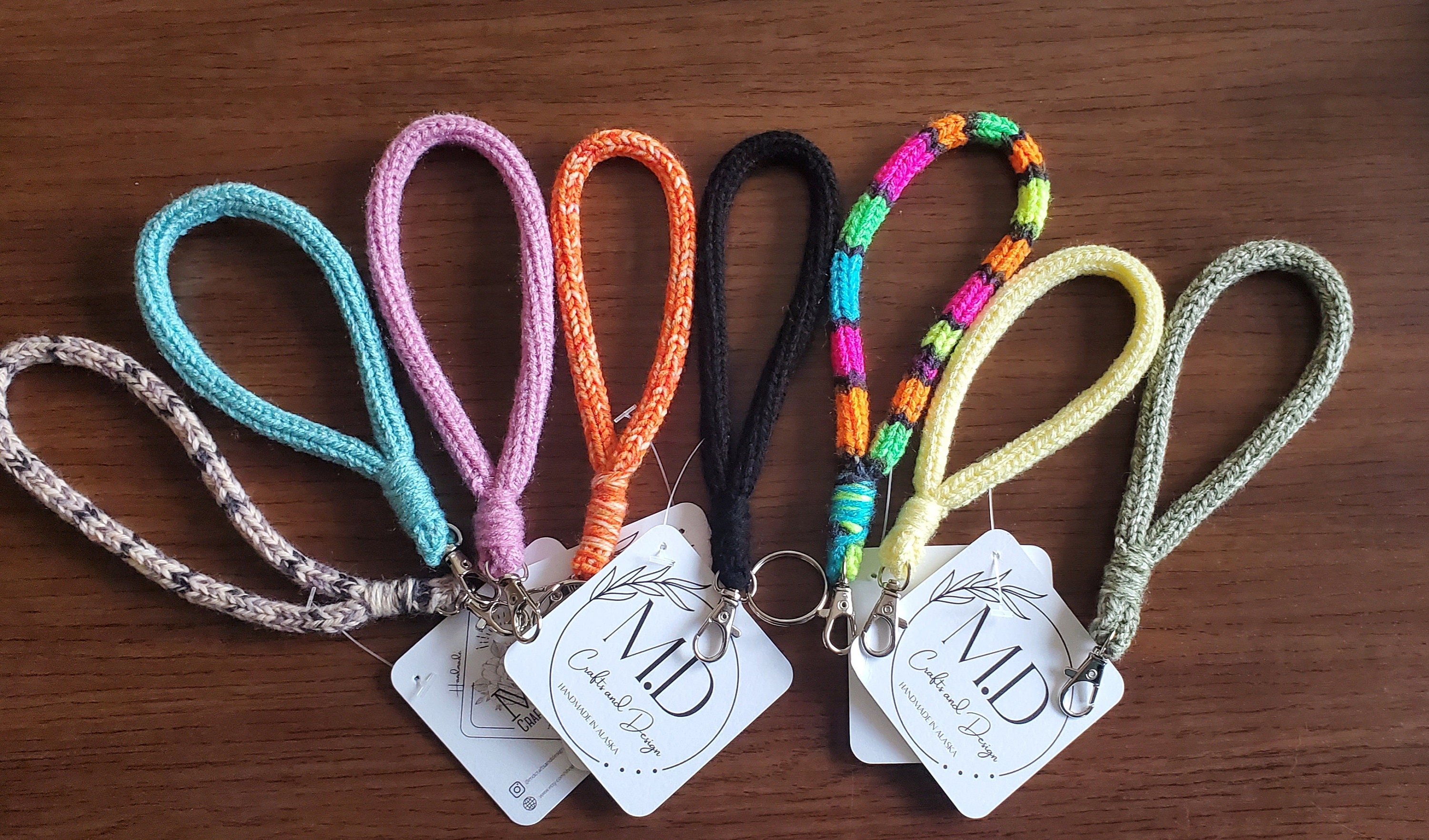 Crochet I Cord Keychains | Crochet Wristlets - Etsy