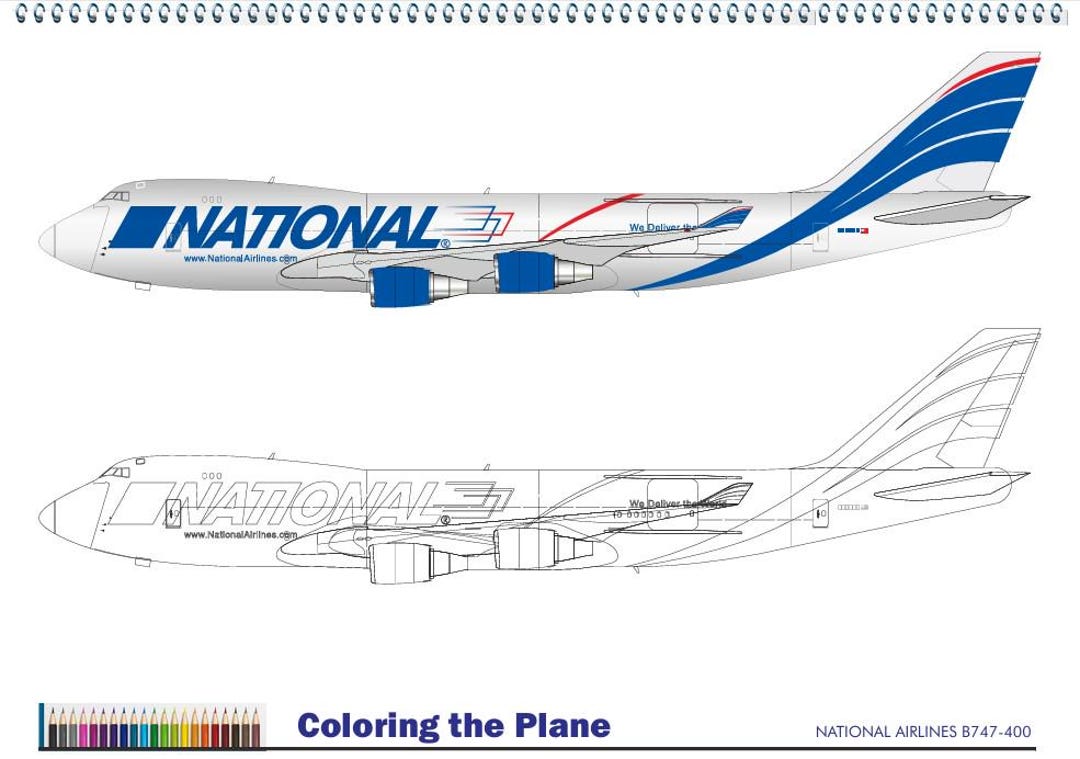 Boeing 747-400 Livery Template – 4-view Blueprint for Custom Design ...